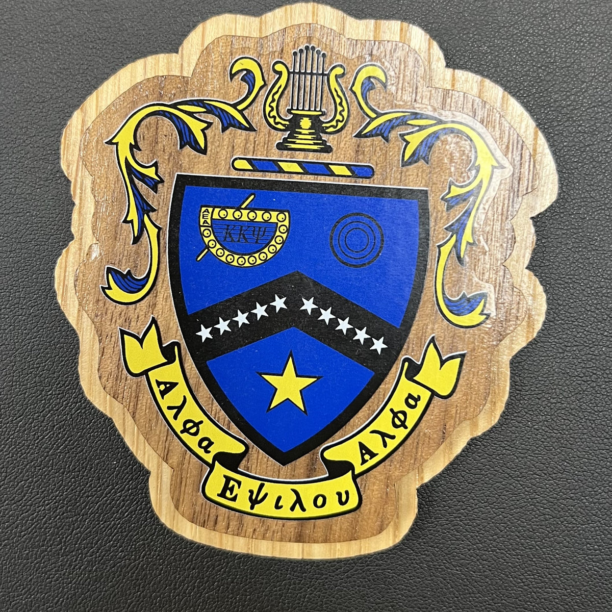 KKPsi Large Wood Crest – The Yard Collective